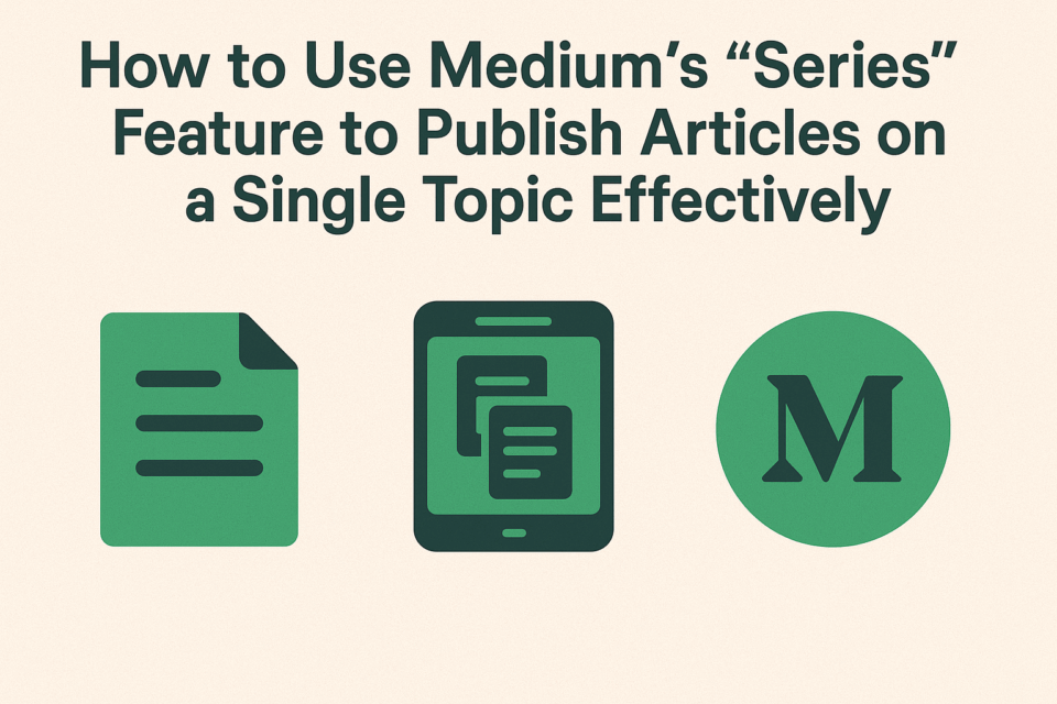 How to Use Medium’s “Series” Feature to Publish Articles on a Single ...